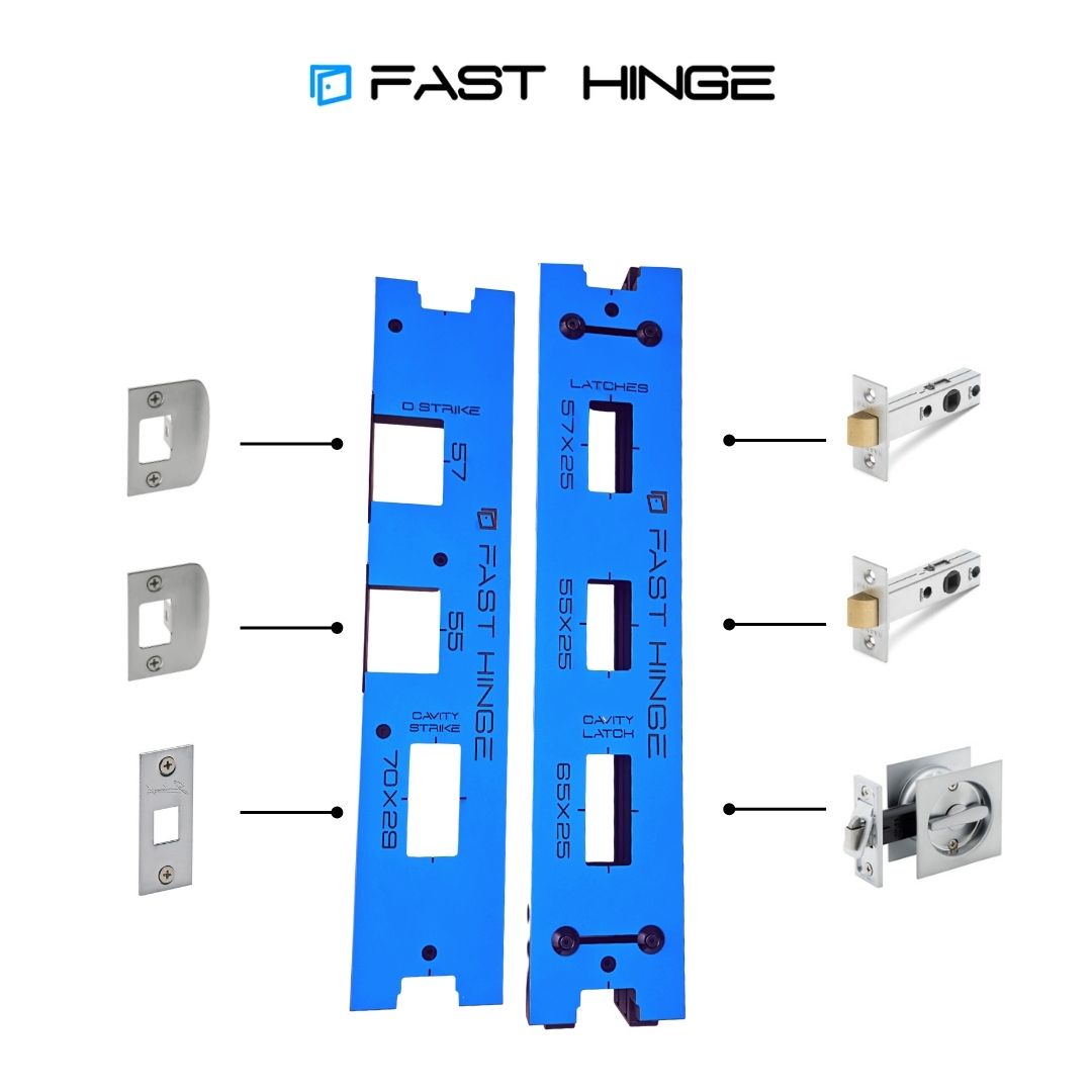 FAST HINGE Latch and Striker Template Kit: Cutout Door Locks